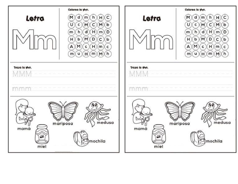LETRA MM Ejercicios | PDF