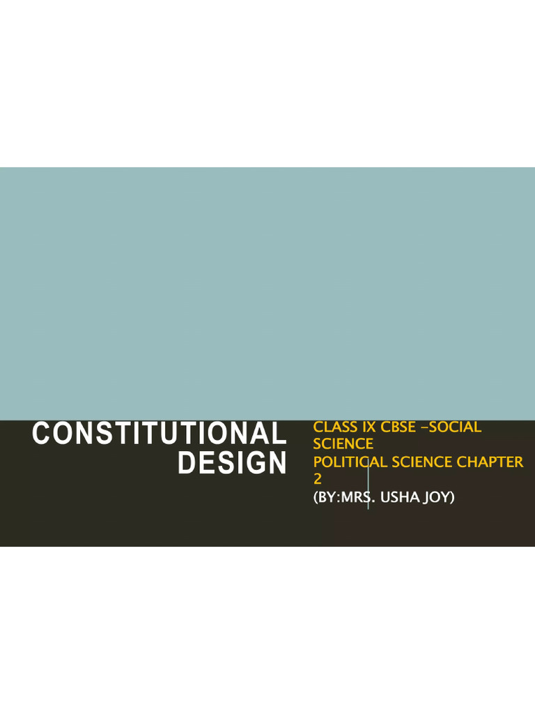 Constitutional Design 9th (2) Hjeehheheeheeh | PDF