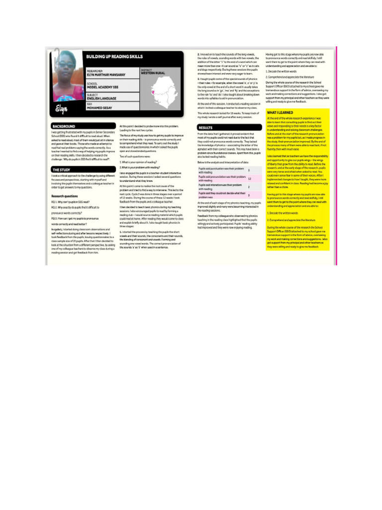 Action Research Sample 1 | PDF