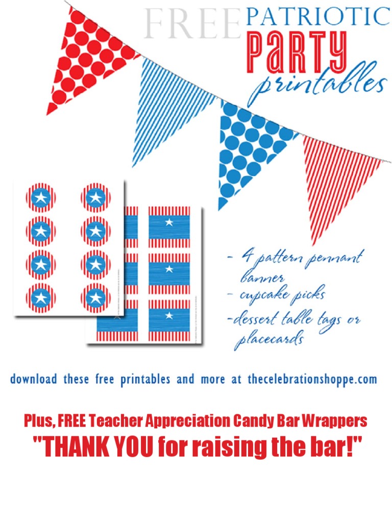 Free Patriotic Party Printables From The Celebration | PDF