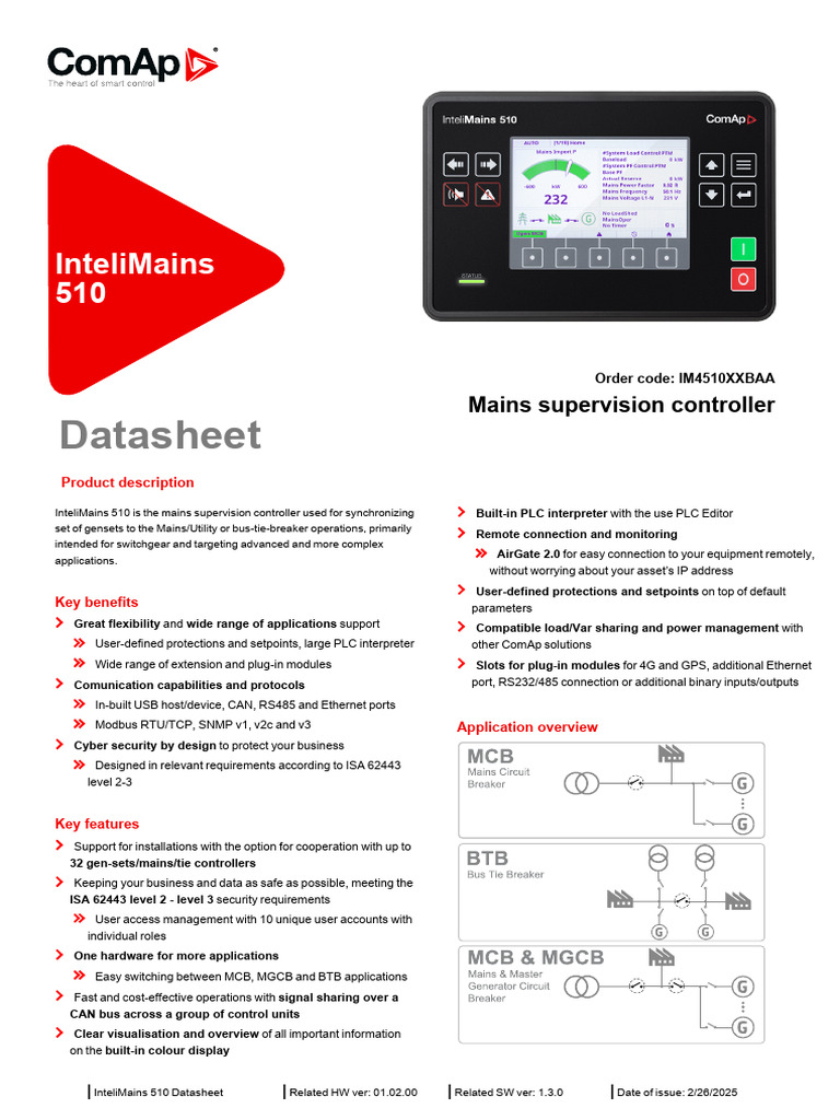 Intelimains 510 Datasheet | PDF | Usb | Computer Architecture