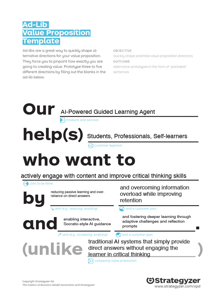 Ad Lib Value Proposition Template | PDF
