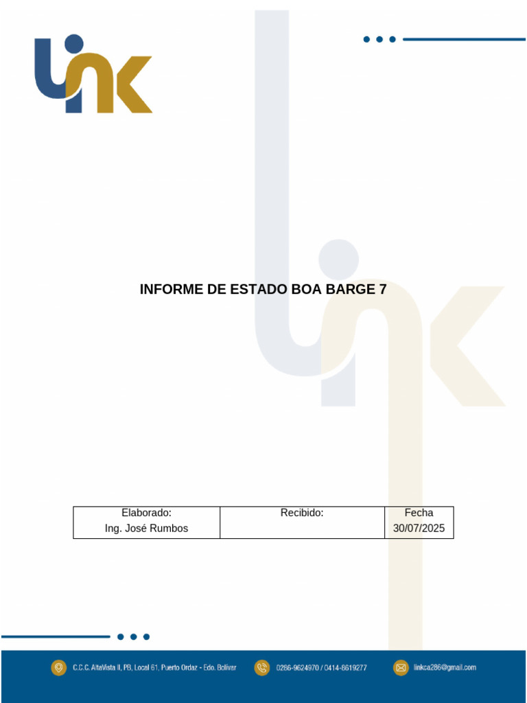 Informe Boa Barge 7 | PDF