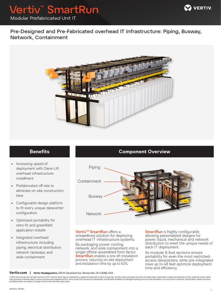 Vertiv SmartRun Modular IT Solutions | PDF | Data Center