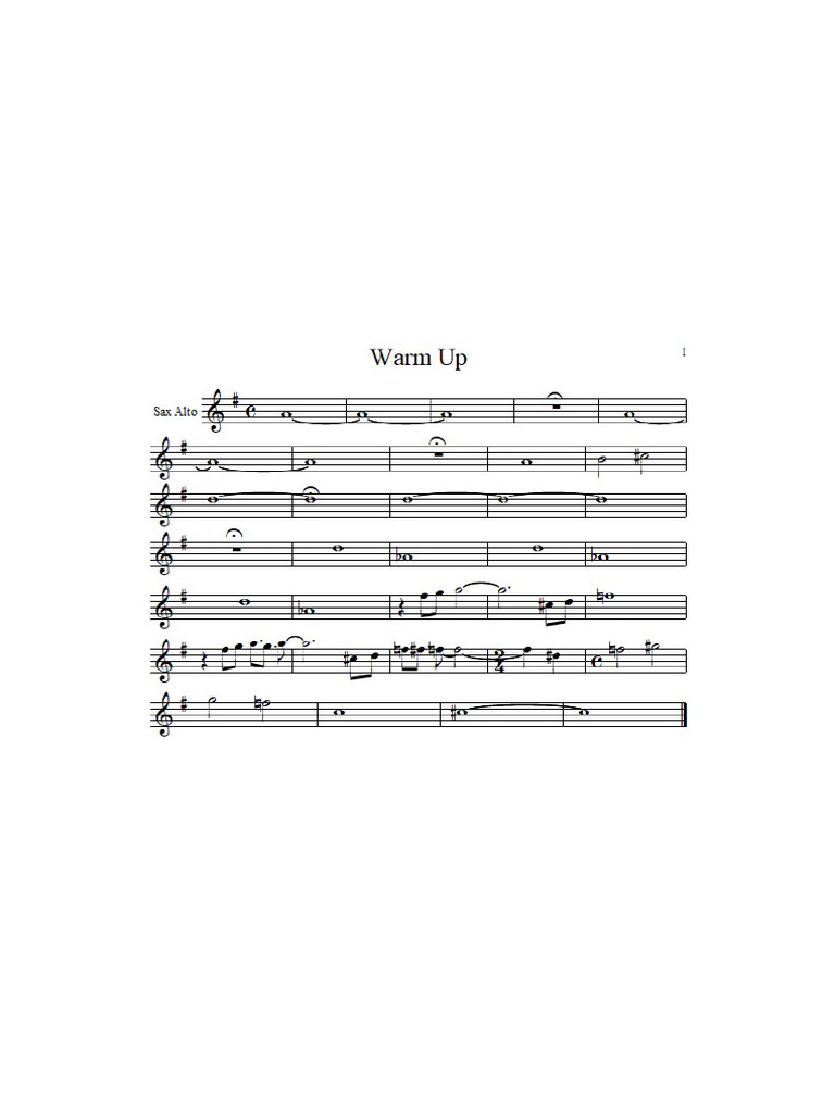 Alto Sax Warm Up Phanton | PDF