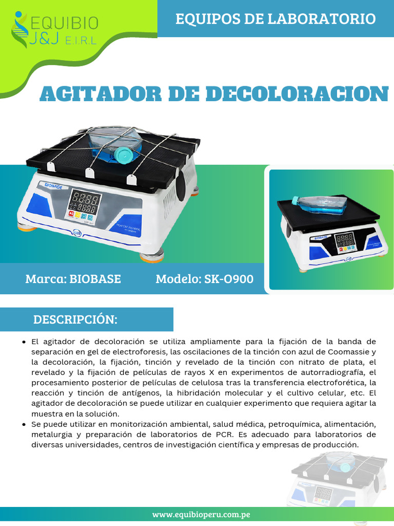 Ficha Tecnica - Agitador | PDF | Tinción | Laboratorios