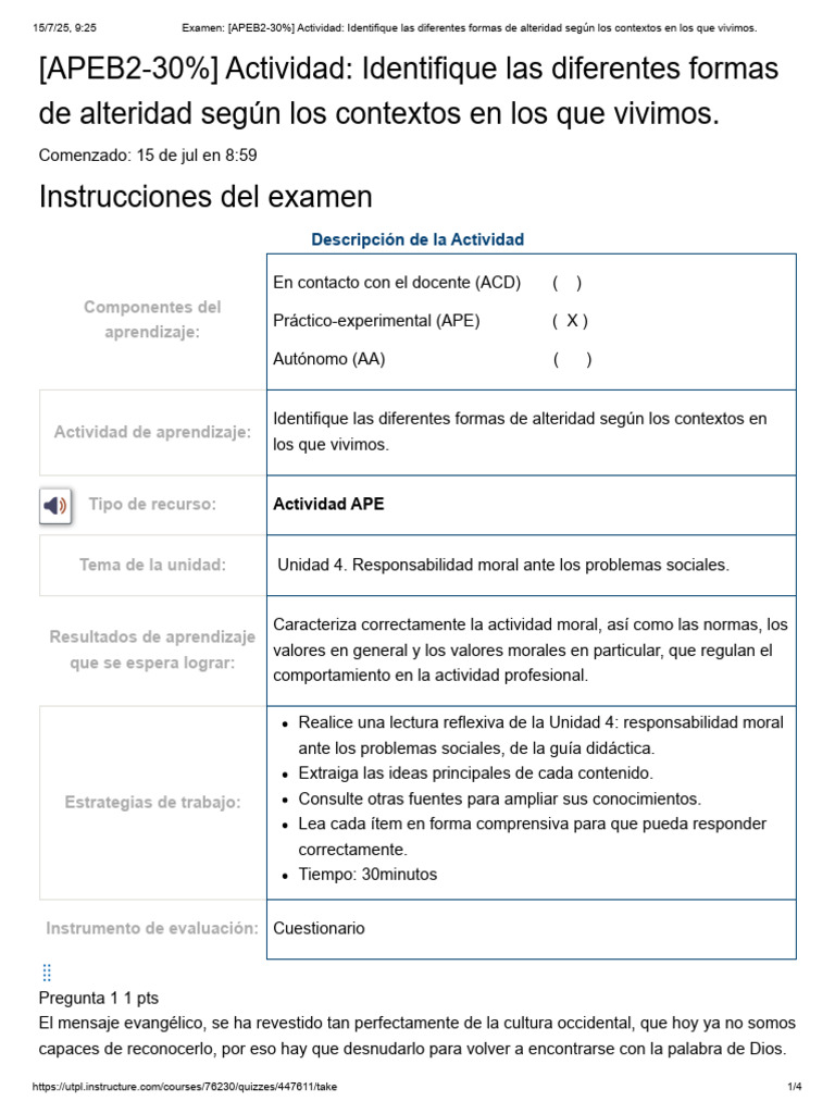 Formas de Alteridad en Contextos Sociales | PDF | Moralidad
