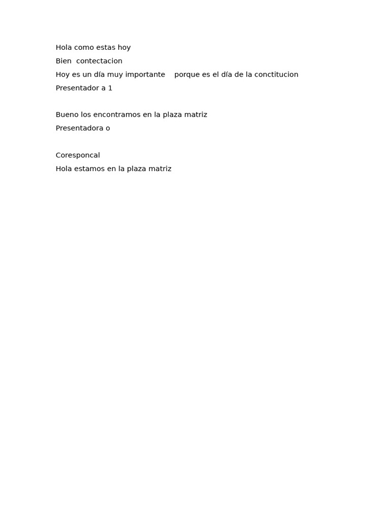 Hola Como Estas Hoy | PDF
