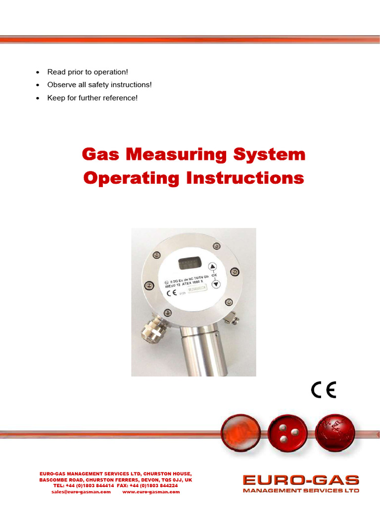 Gas Measuring System Operating Guide | PDF