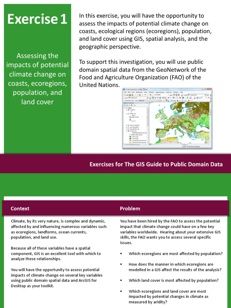 Exercise 01 - Assessing The Impact of Climate Change | PDF | Arc Gis ...
