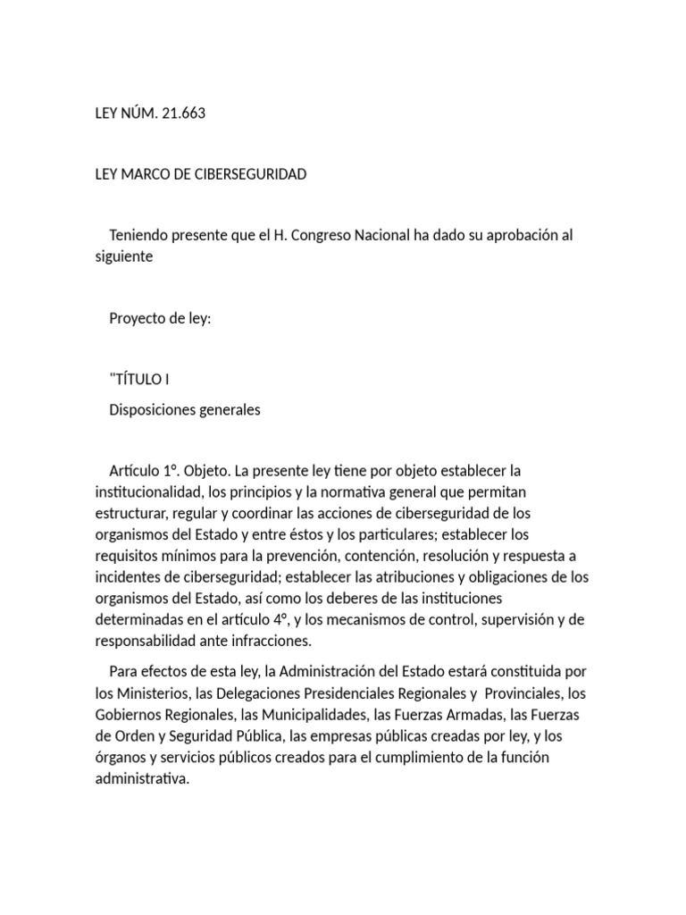 Ley Marco Informatica | PDF | La seguridad informática | Seguridad