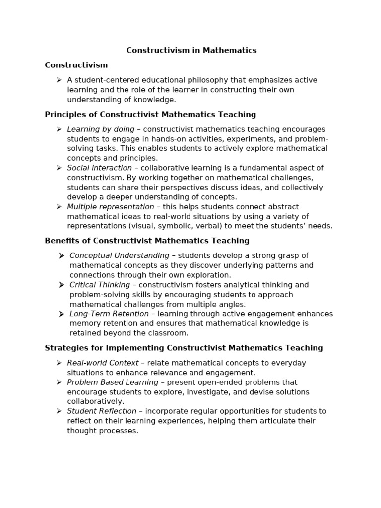 Constructivism in Mathematics | PDF