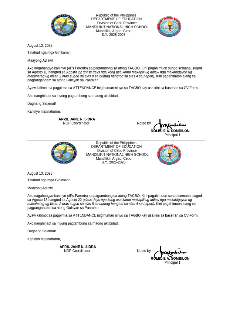 4Ps Letter | PDF