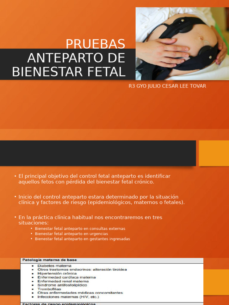 Pruebas de Bienestar Fetal Anteparto | PDF | El embarazo | Feto