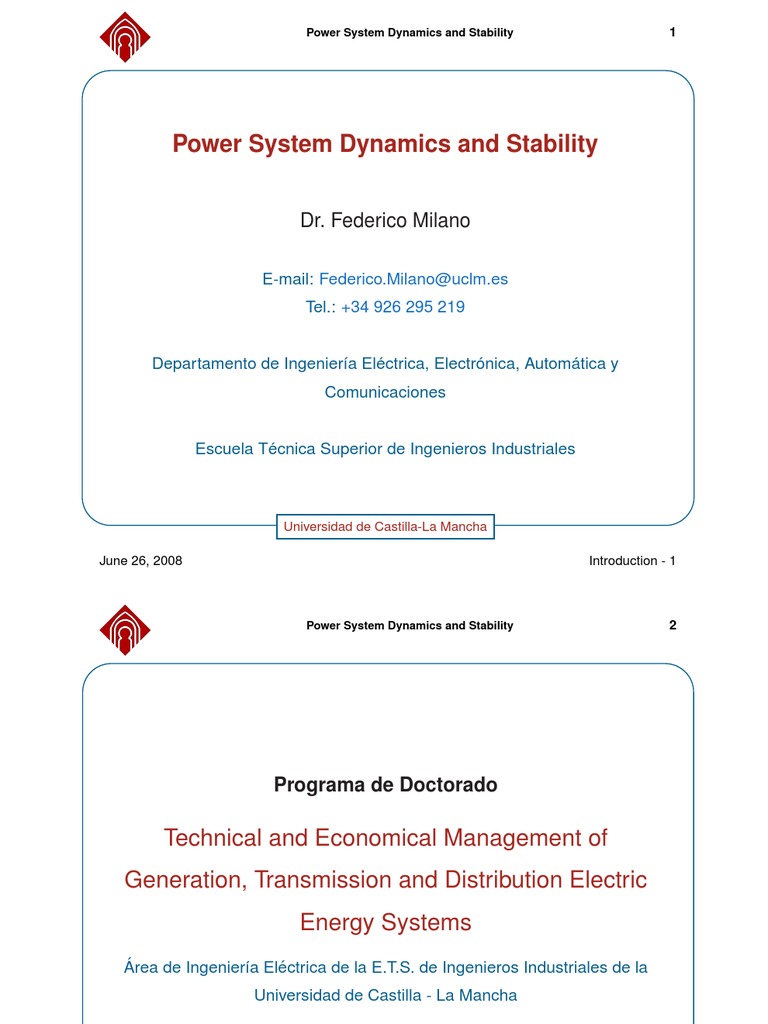 Power System Dynamics Overview | PDF | Electric Generator | Electric ...