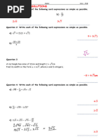 Surds Practice Questions and Solutions | PDF | Area | Equations
