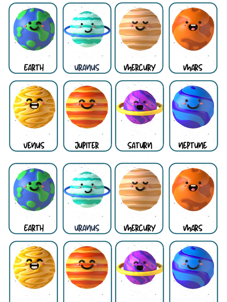 3D Planets Flashcards | PDF