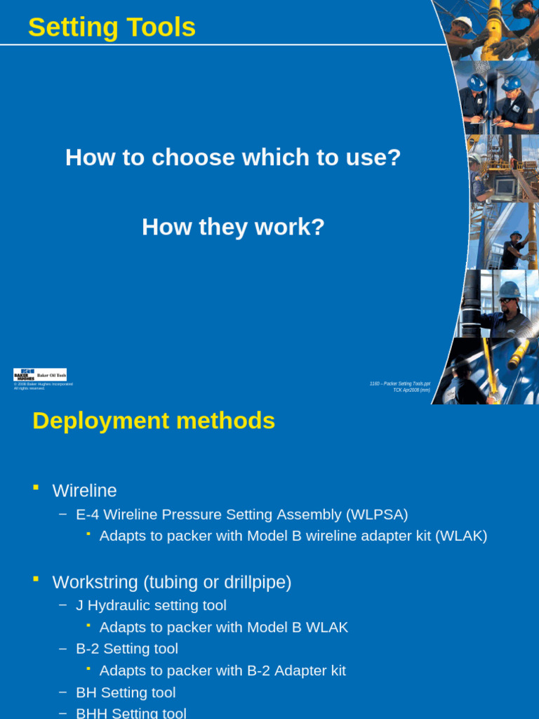 Packer Setting Tools Overview Guide | PDF | Mechanical Engineering ...