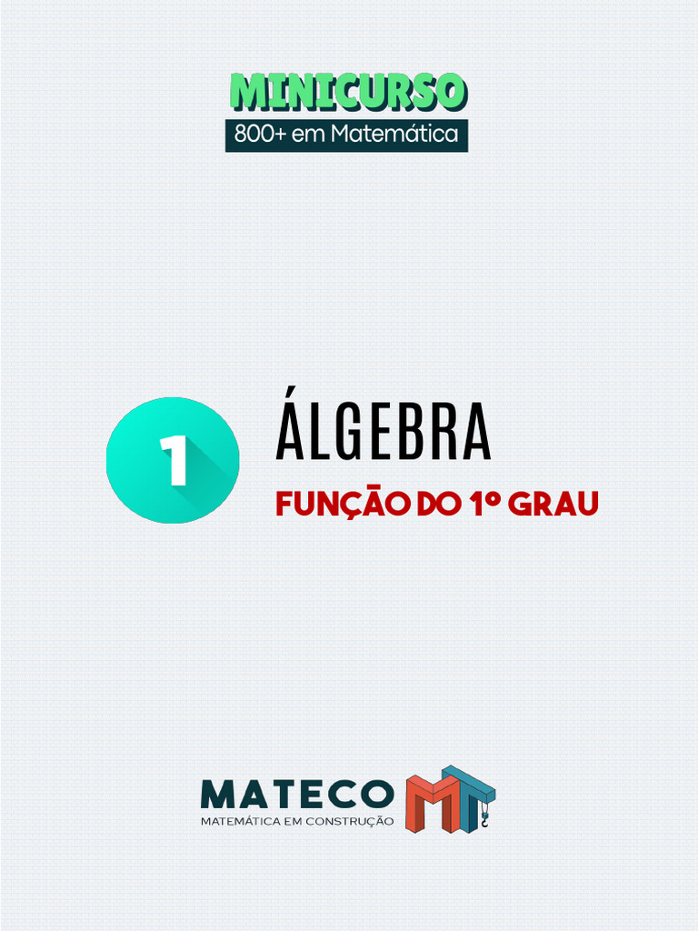 Função do 1° Grau: Exemplos e Questões | PDF | Celsius | Temperatura