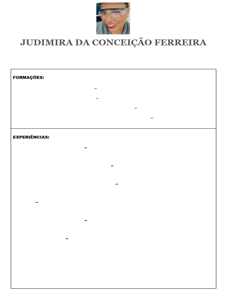 Judimira Ferreira TST SP. Currículo Modelo | PDF