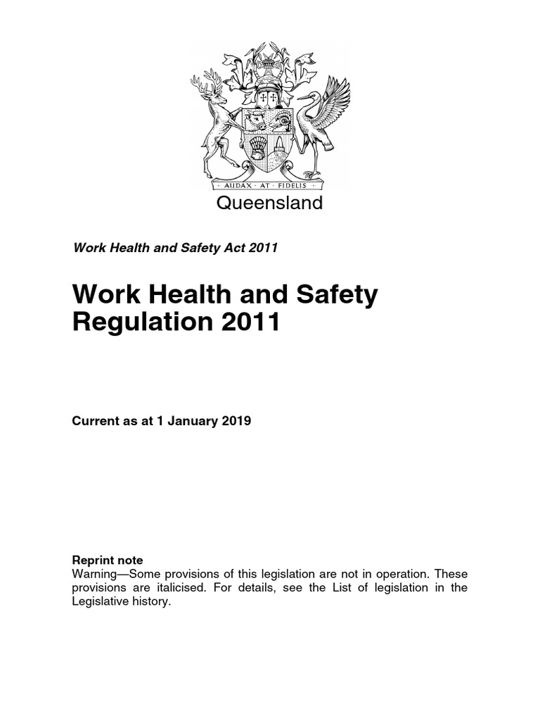Queensland Work Health Safety Regulation | PDF | Personal Protective ...