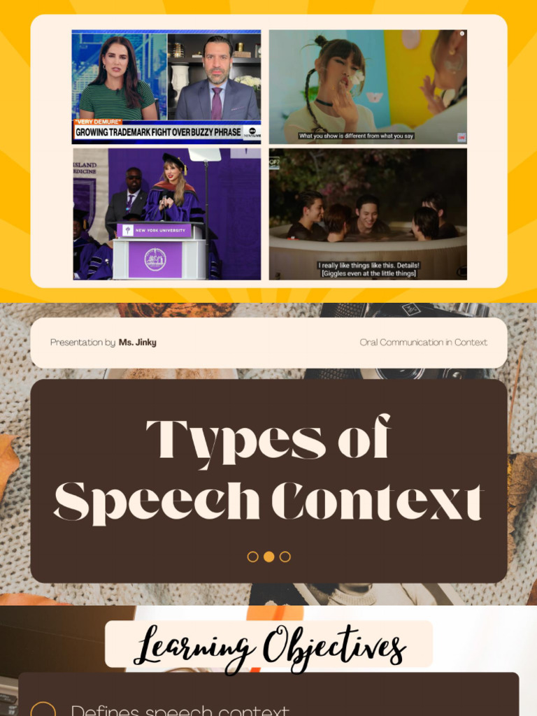 Lesson 7 Types of Speech Context | PDF