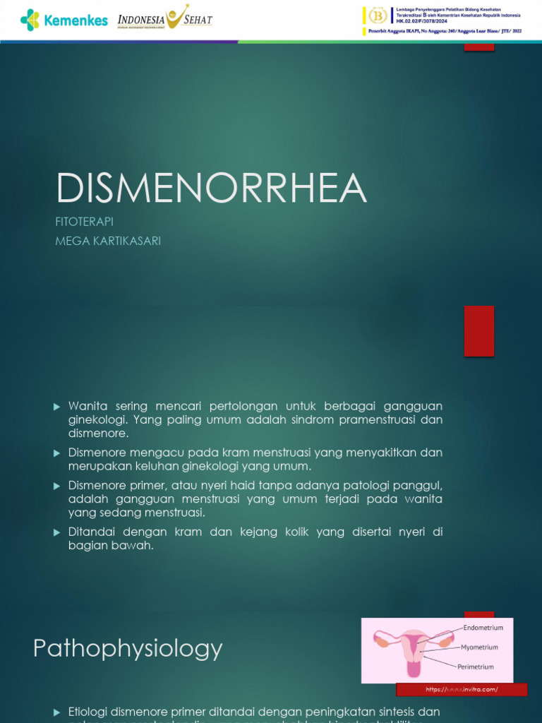 Dismenore: Penyebab, Gejala, dan Pengobatan | PDF