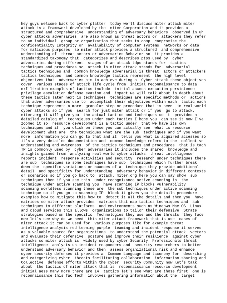 (English) Mitre Attack - Mitre Att&Ck - Mitre Att&Ck Explained With An ...