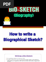 Biographical Sketch For Students Format Solved Examples Worksheet PDF ...
