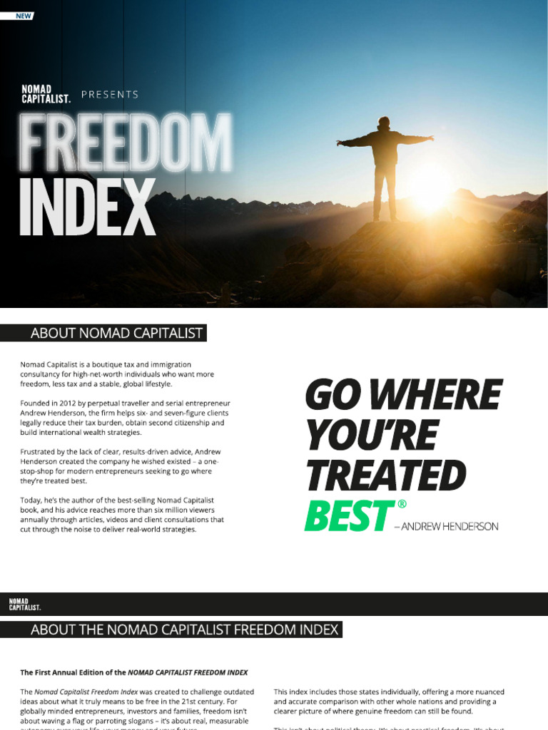 Nomad Capitalist Freedom Index 2023 | PDF | Taxes | Human Rights