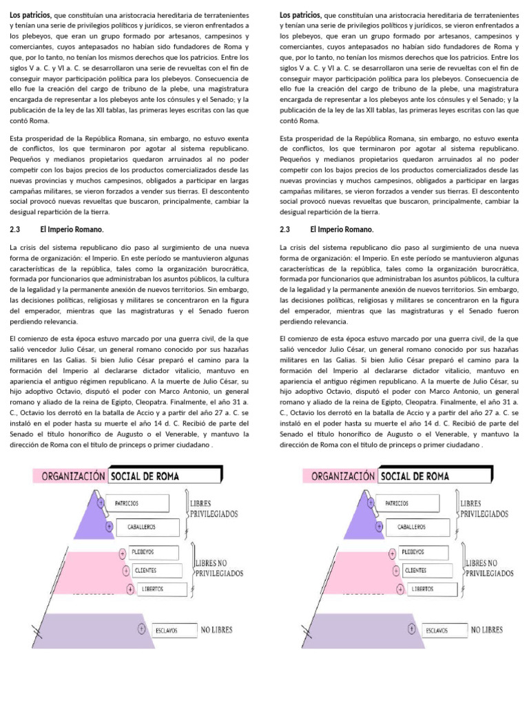 Vestimenta de los Patricios Romanos | PDF | Augusto | Republica Romana
