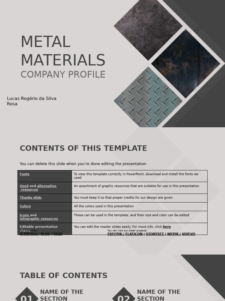 Metal Materials Company Profile | PDF | Planets | Planets In Astrology