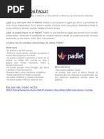 Tutorial PADLET Qué Es y Cómo Utilizarlo Guía Paso A Paso - YouTube | PDF | Software de la ...