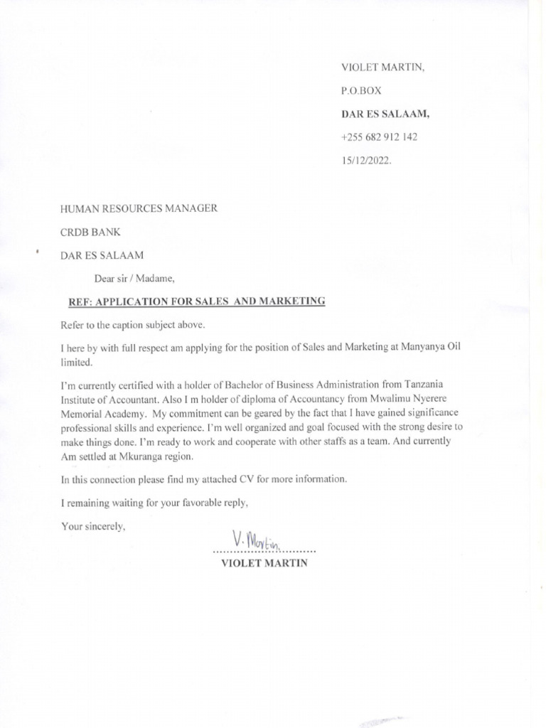 CRDB Letter | PDF