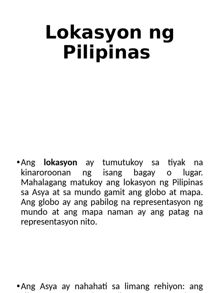 Lokasyon NG Pilipinas | PDF