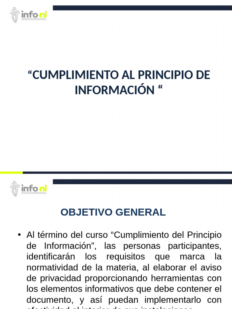 Cumplimiento del Principio de Información | PDF | Privacidad | Justicia