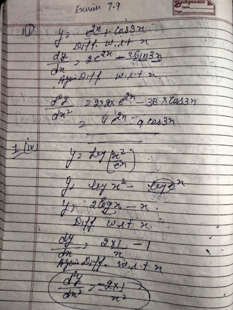 Class 12 Exercise 7.9 Part 1 | PDF