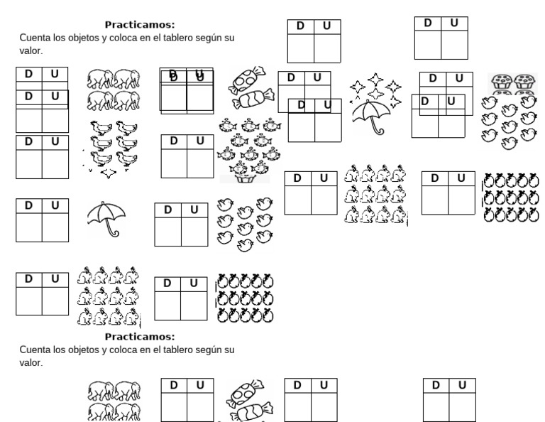 Fichas para contar hasta 3 | PDF