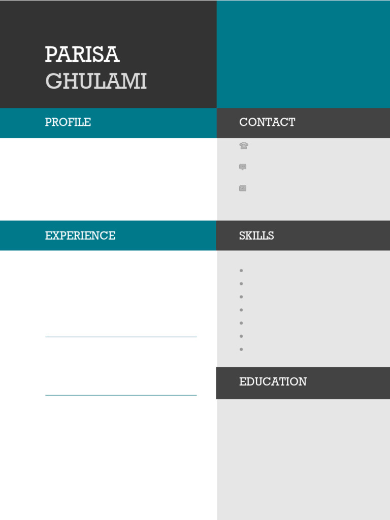 English Teacher Profile: Parisa Ghulami | PDF