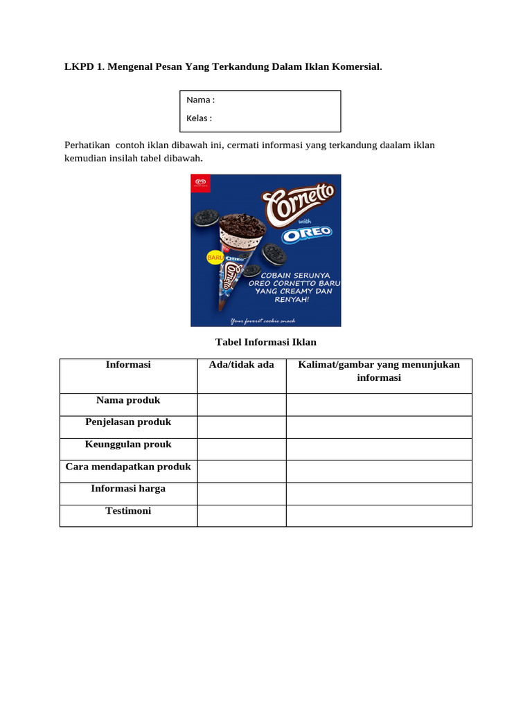 LKPD Iklan Slogan Poster | PDF