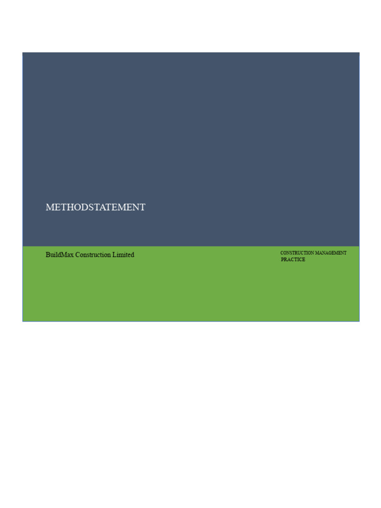Final Method Statement for Substructure d | PDF | Concrete | Mortar (Masonry)