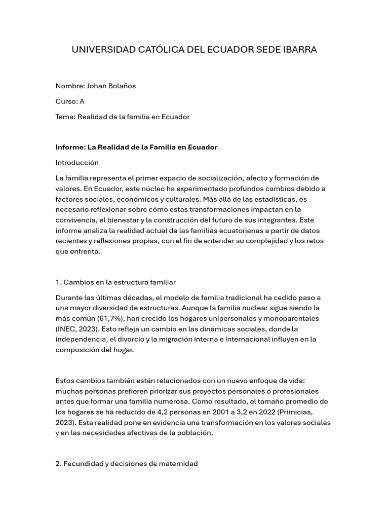 TAA1 | PDF | Ecuador | Familia