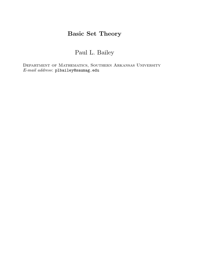 Introduction to Basic Set Theory | PDF | Set (Mathematics) | Function ...