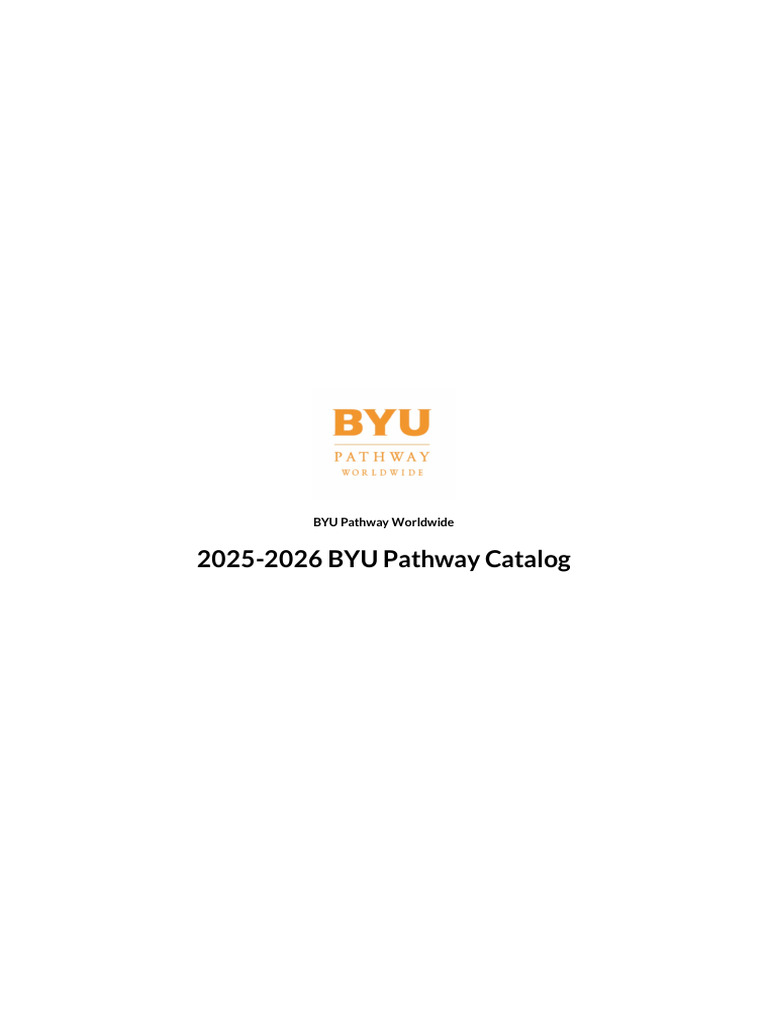 Byu Pathway Catalog 1724948603639 | PDF | University And College ...