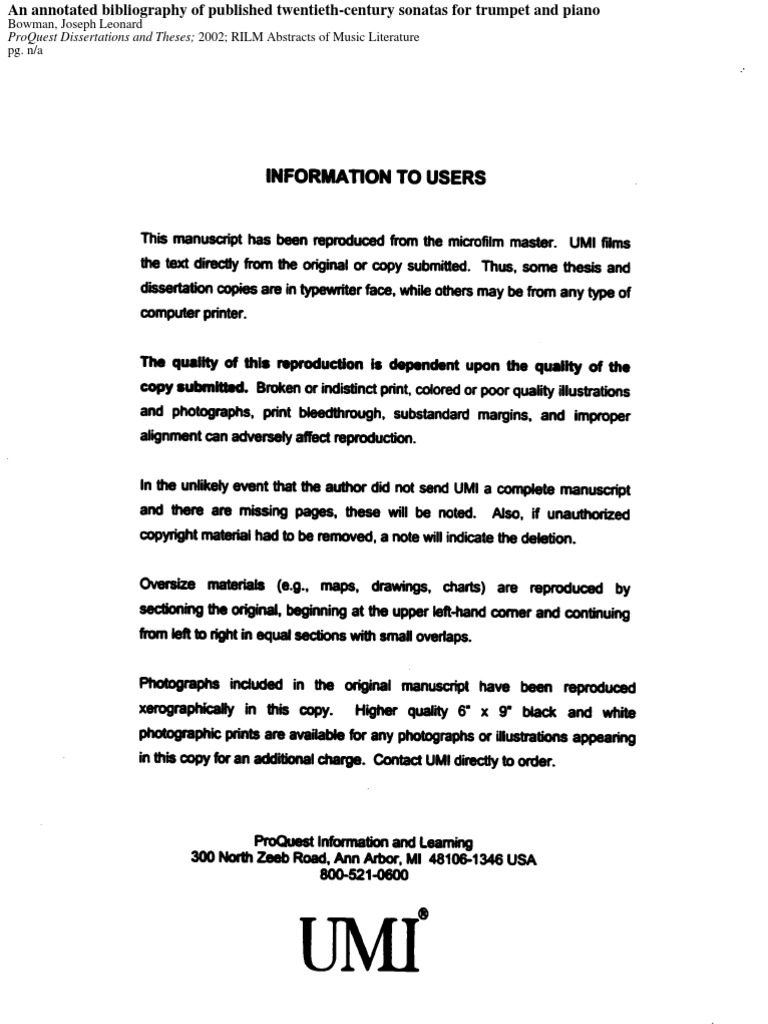 Proquest Dissertations and Theses 2002 Rilm Abstracts of Music ...