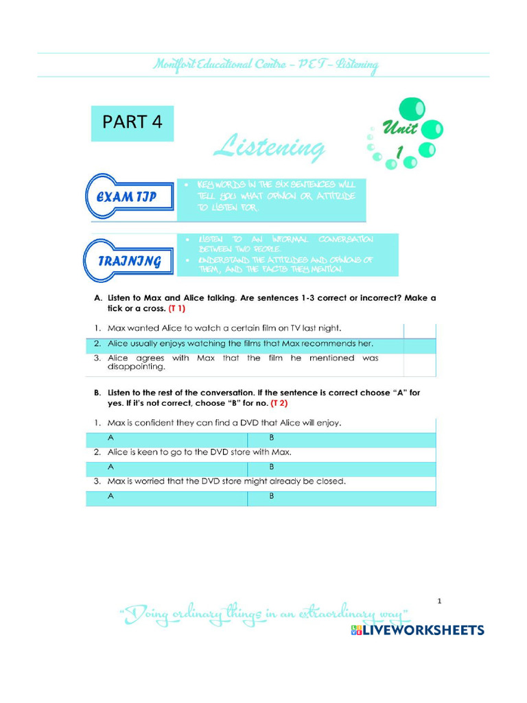 Worksheet 7841749 | PDF
