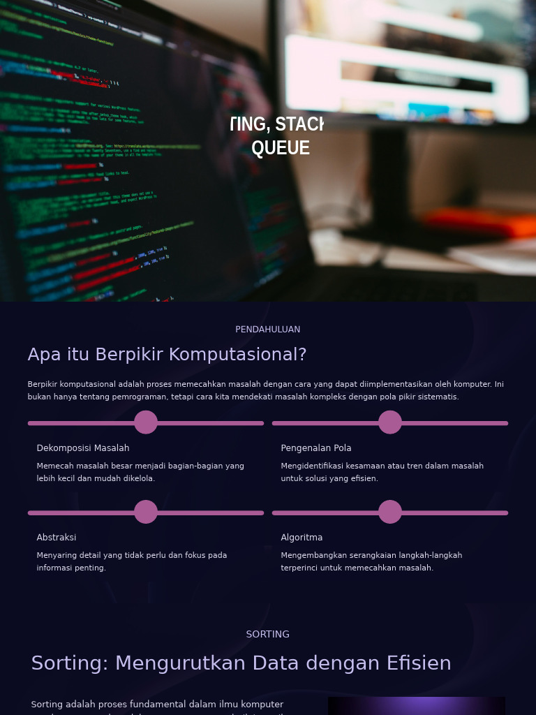 Berpikir Komputasional Sorting Stack Dan Queue | PDF