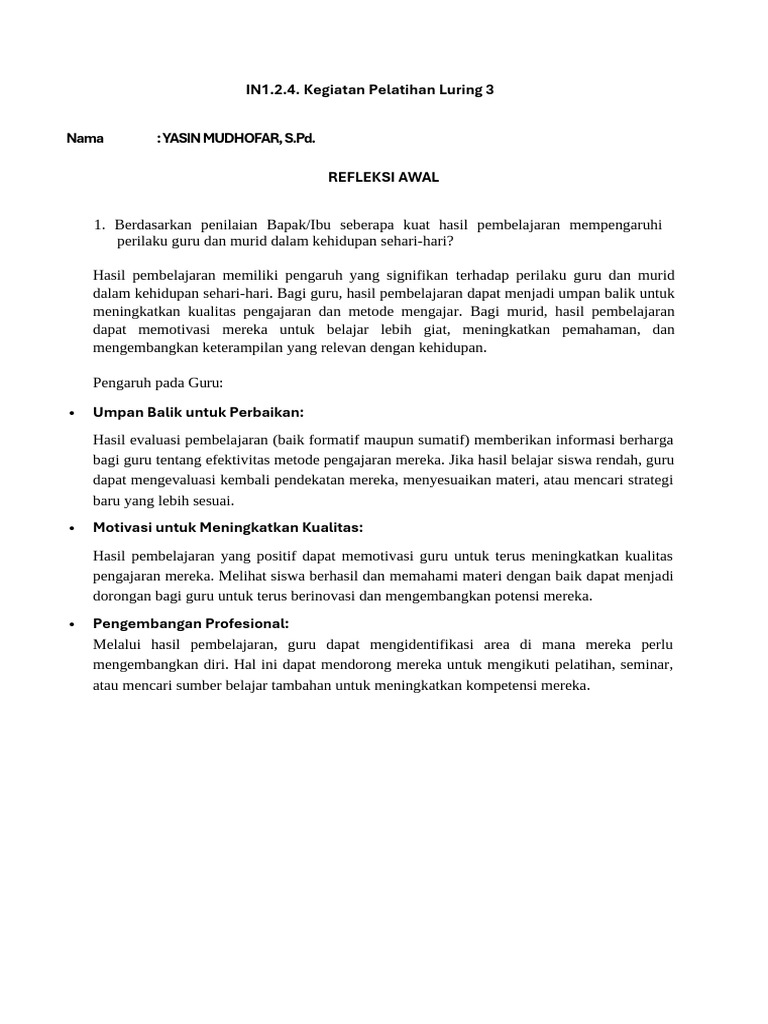 LK - Pengalaman Belajar PM | PDF