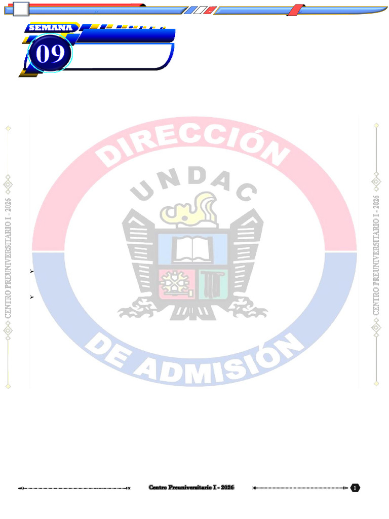 CEPRE I - 2026 Semana 9 | PDF