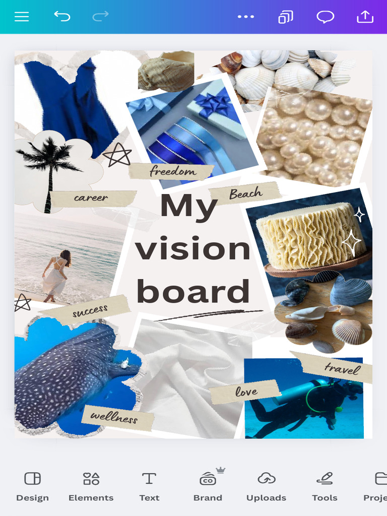 Neutral Aesthetic Mood Board Photo Collage Vision Board Poster - Poster 2 | PDF